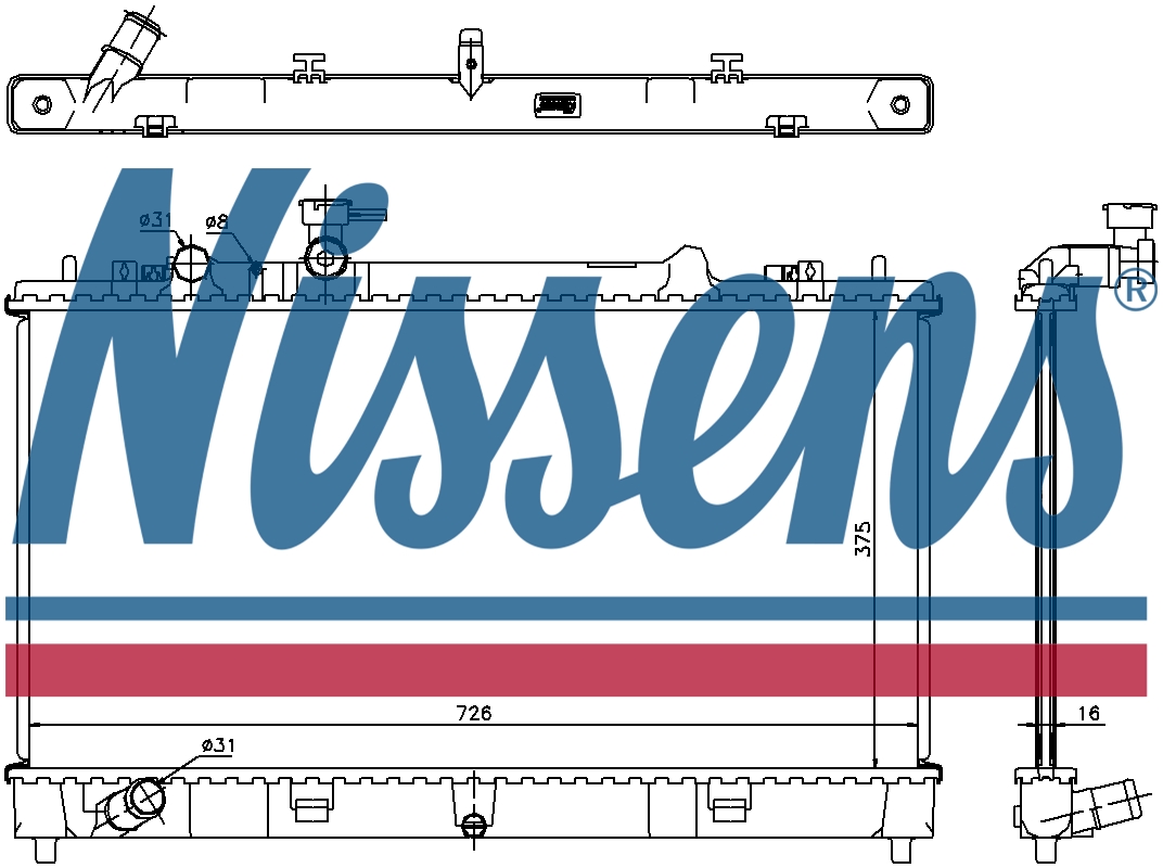 NISSENS Coolant Radiator 68507 – ARKS 4 Cooling