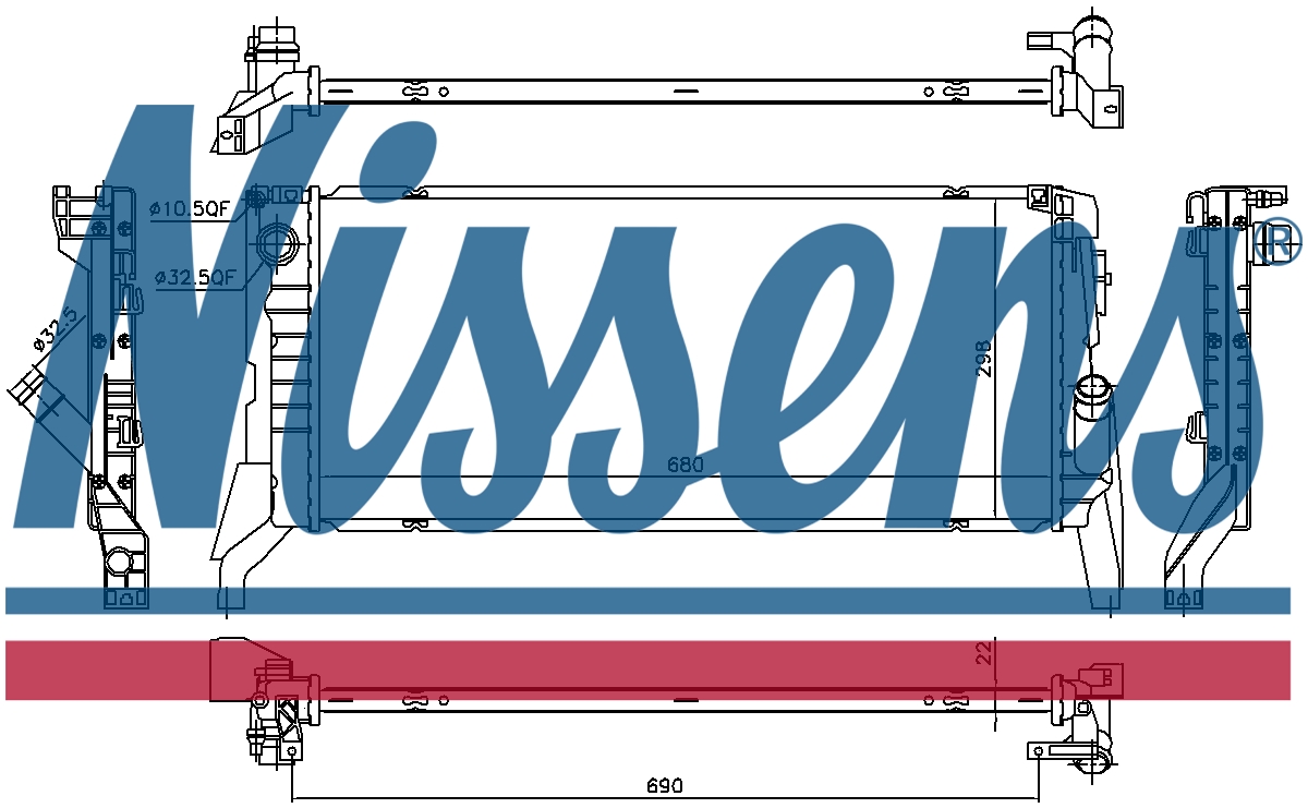 NISSENS Coolant Radiator 69711 – ARKS 4 Cooling