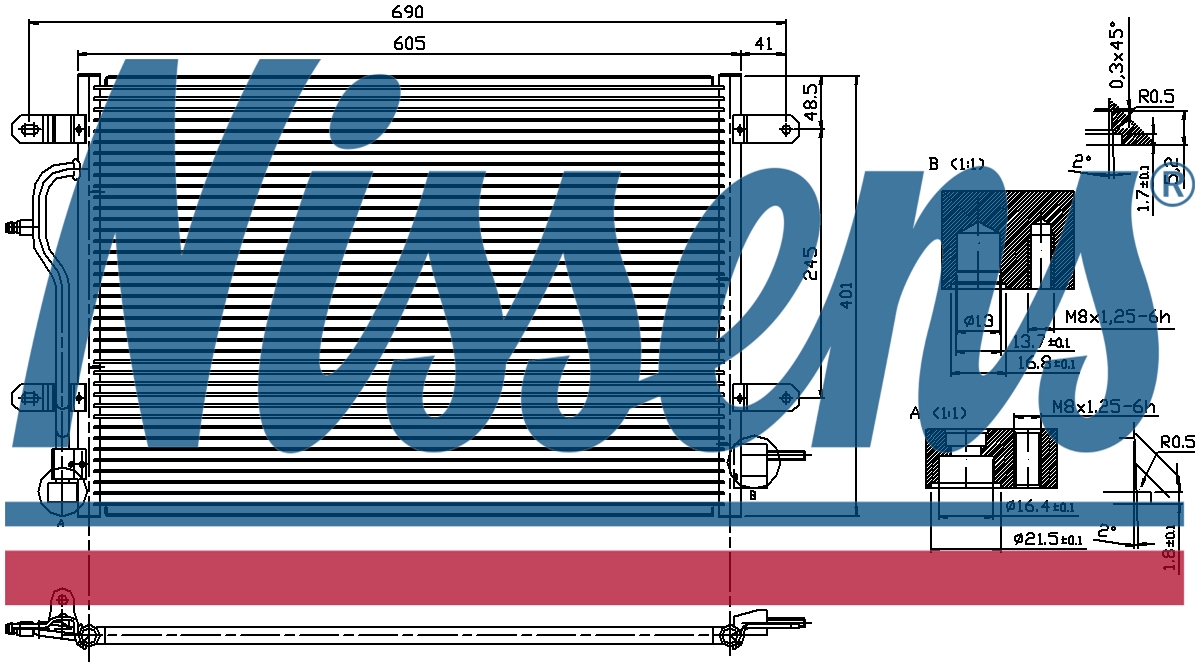 NISSENS Aircon Condenser 94583 – ARKS 4 Cooling