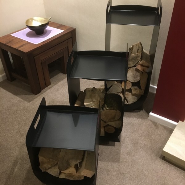 Garden Made O Metal Ultra Steel Indoor Home Fireplace Fire Medium Log ...