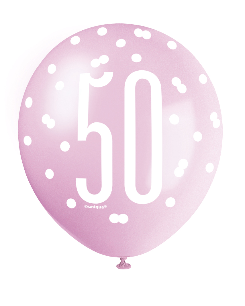 Glitz Pink 50th Birthday Party Tableware Decoration Plates Banners ...