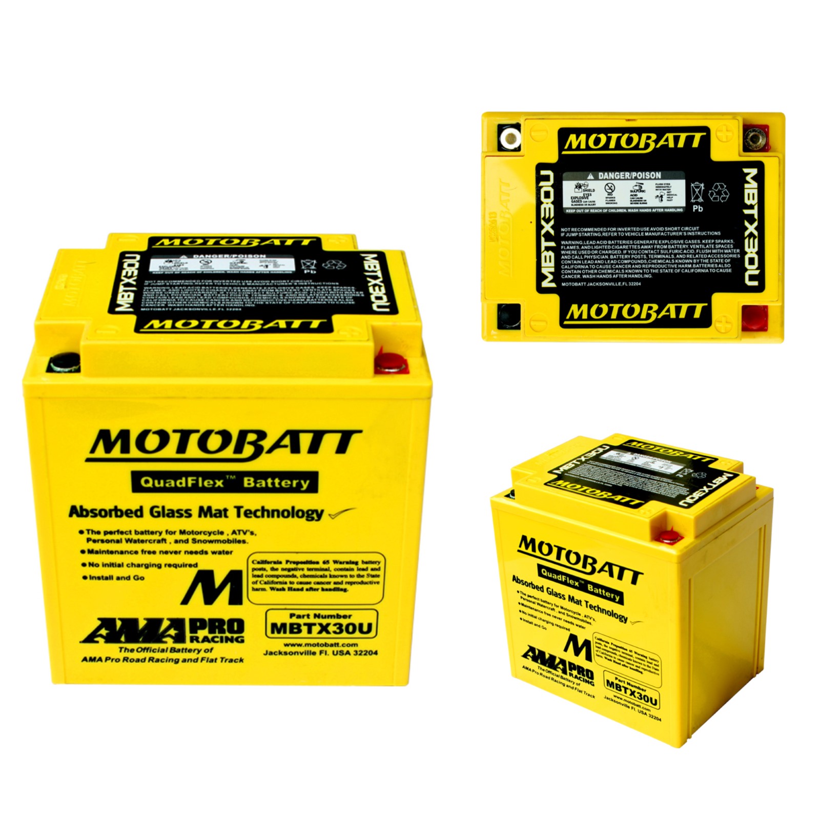 MBTX30U Motobatt Agm Battery 32ah BMW Motorcycle R60,R65,R75,R80,R90 ...