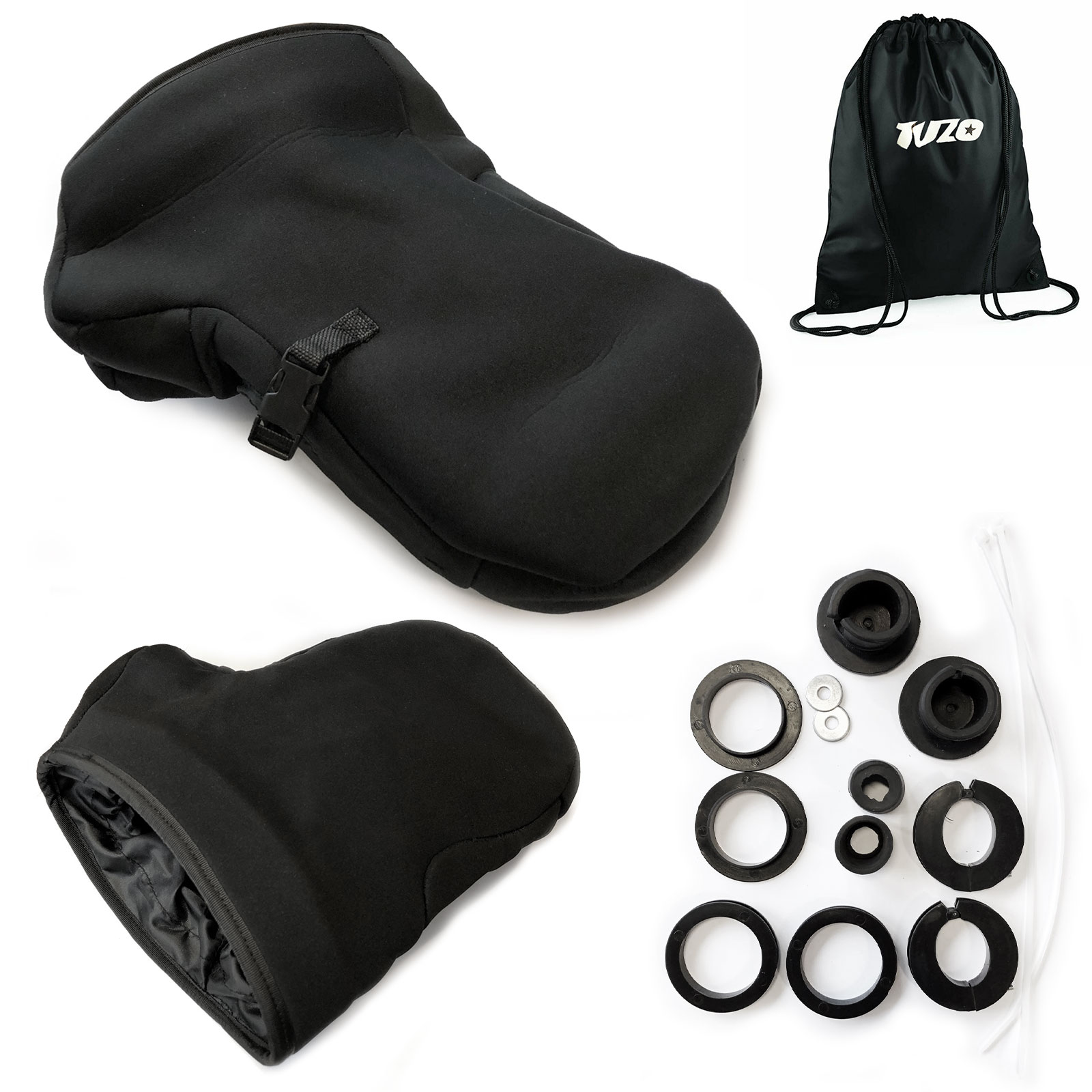 Motorcycle Handlebar Muffs Waterproof Soft Shell Hand Cover - No Bar ...