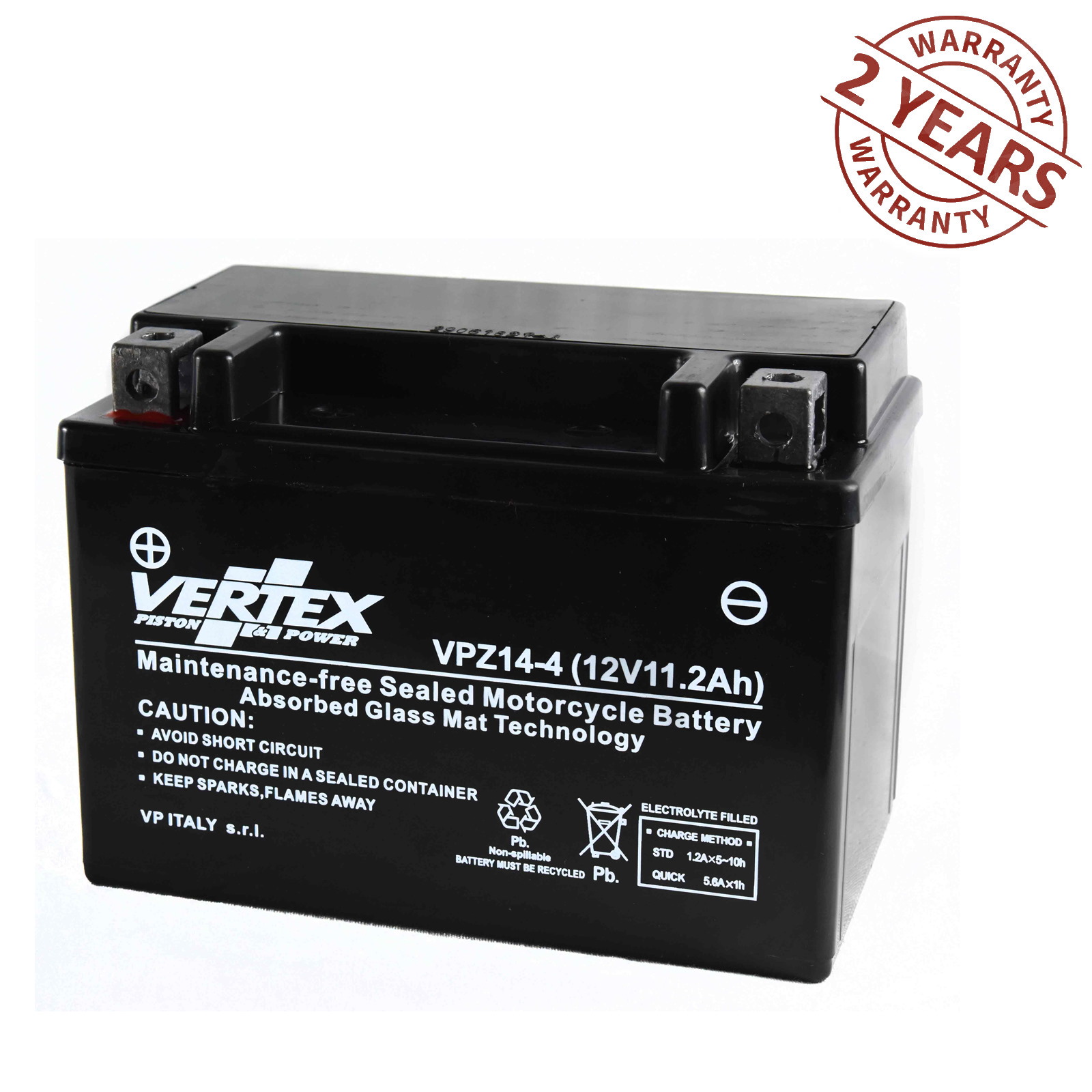 Triumph Tiger XRX Low 1200 2018 VPZ14-4 Vertex Battery AGM 12V YTZ14S ...