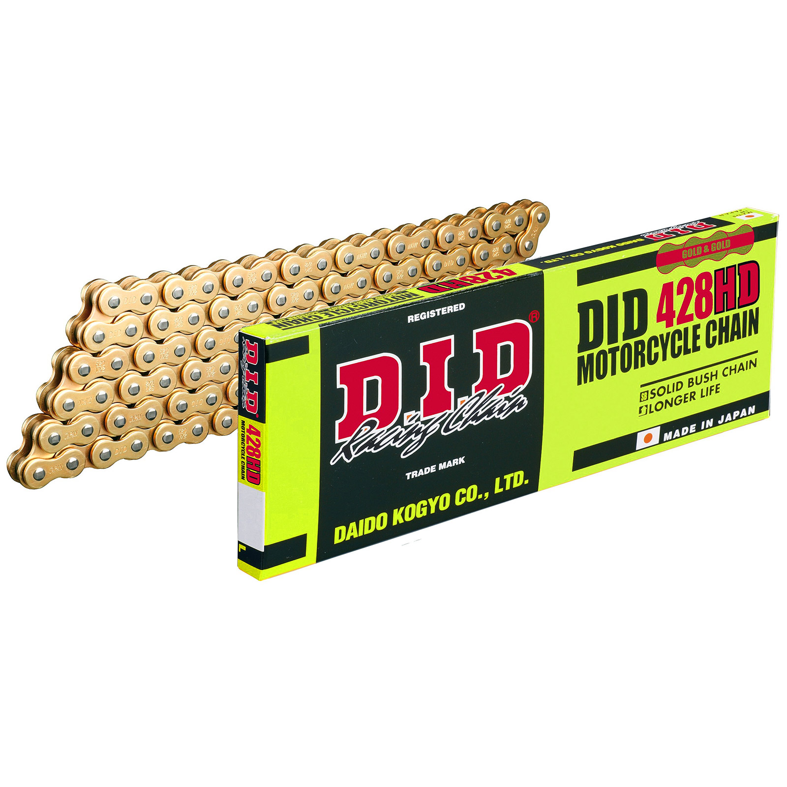 DID 428 HD x 134 Gold Heavy Duty Motorcycle Motocross MX Drive Chain ...