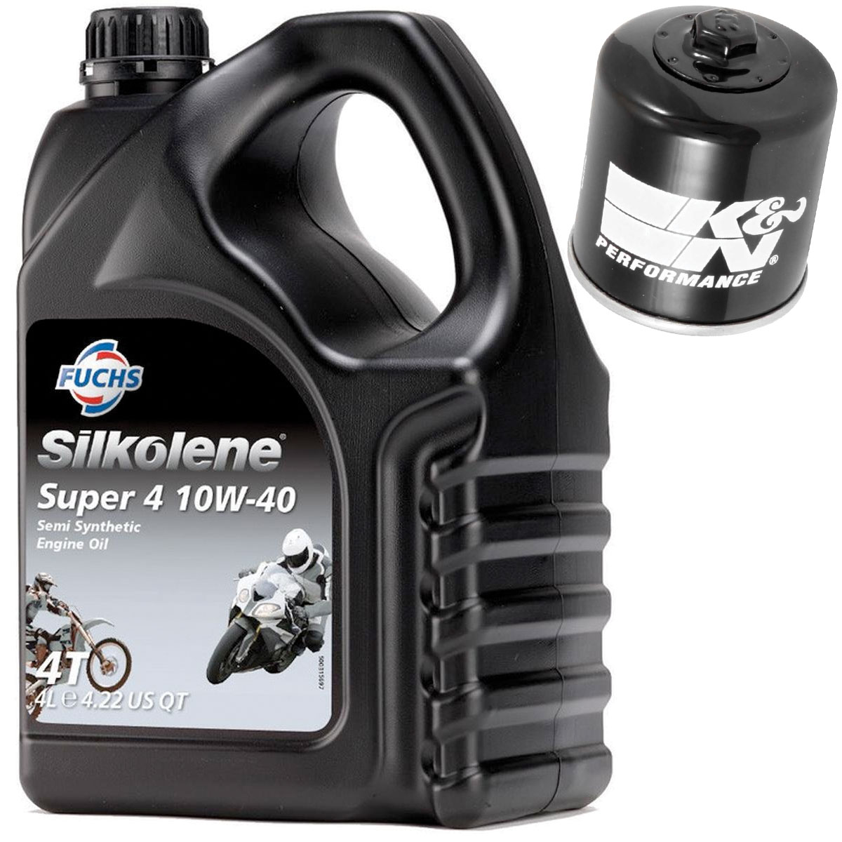 K&N KN-204 Oil Filter and 4L Fuchs-Silkolene Super4 Oil Kit | eBay