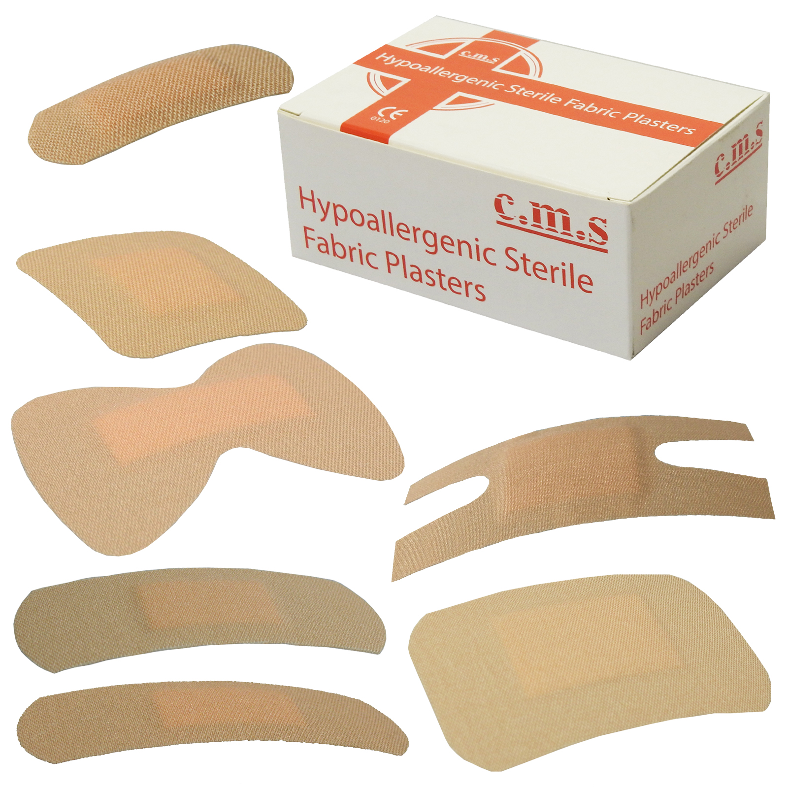 CMS Medical Premium Flexible Fabric Wound Cut Dressing Plasters Various ...