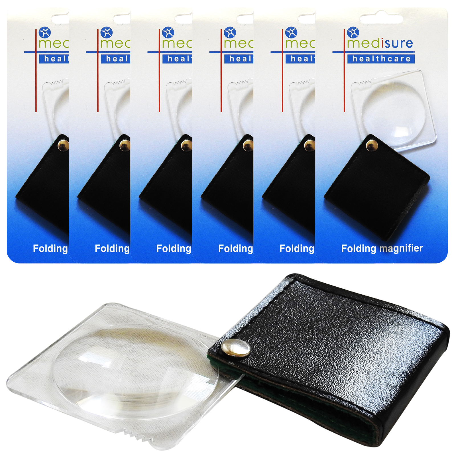 6 x Medisure Healthcare Flip Out Pocket Carry Magnifier Magnifying ...