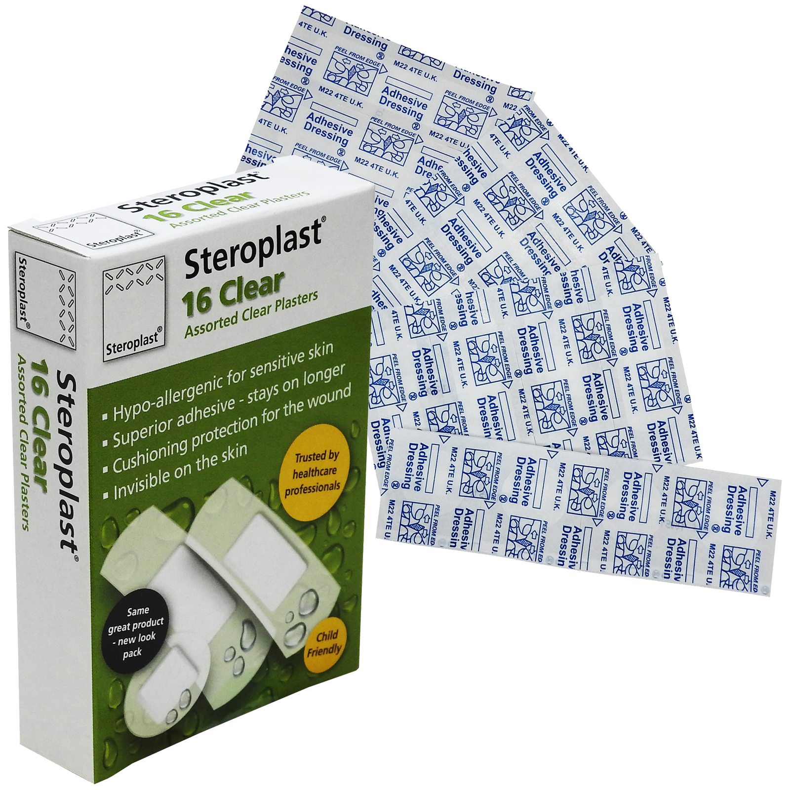 Steroplast 16 Assorted Clear Transparent Water Resistant Adhesive ...