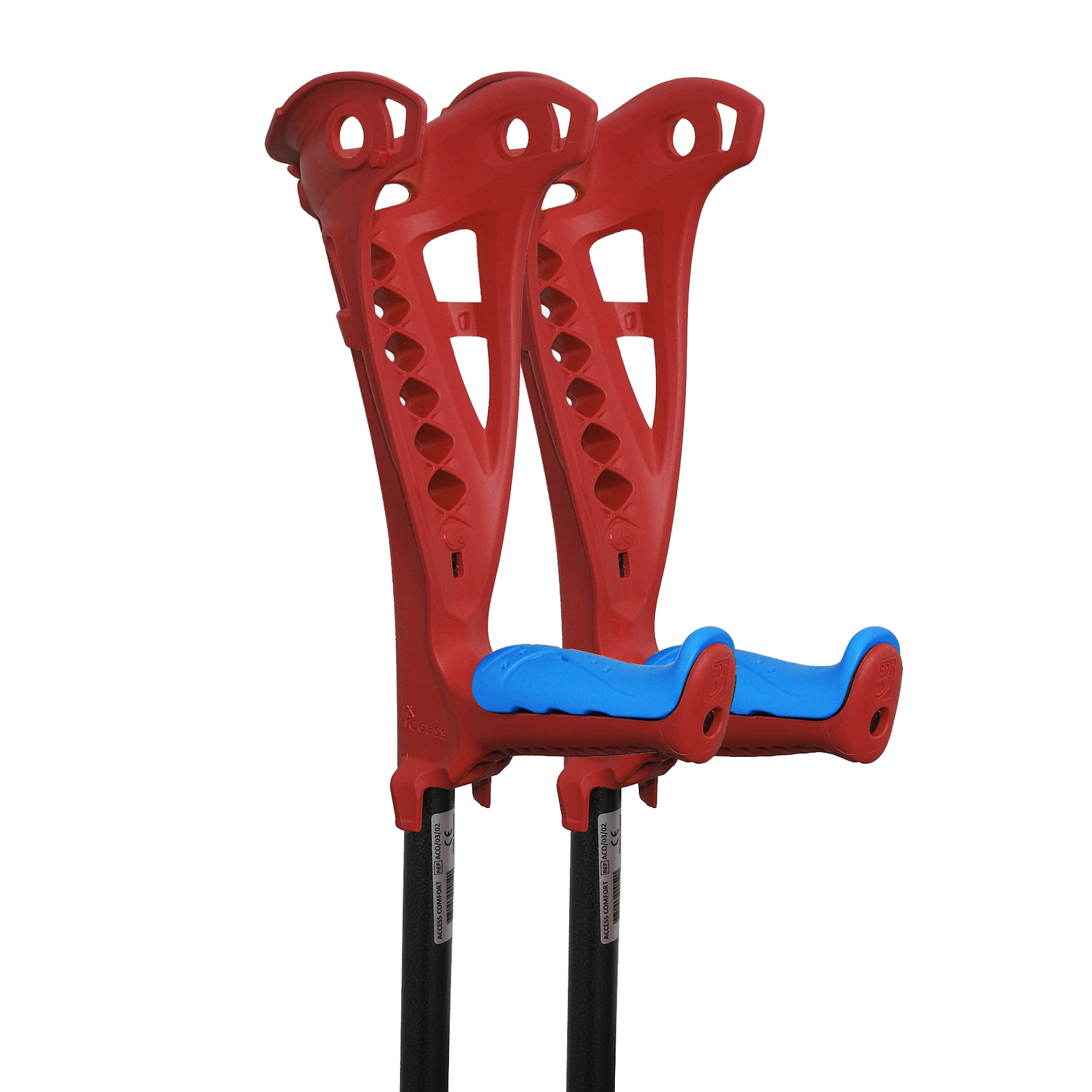 FDI Access Comfort Grip Adjustable Medical Open Cuff Walking Crutches ...