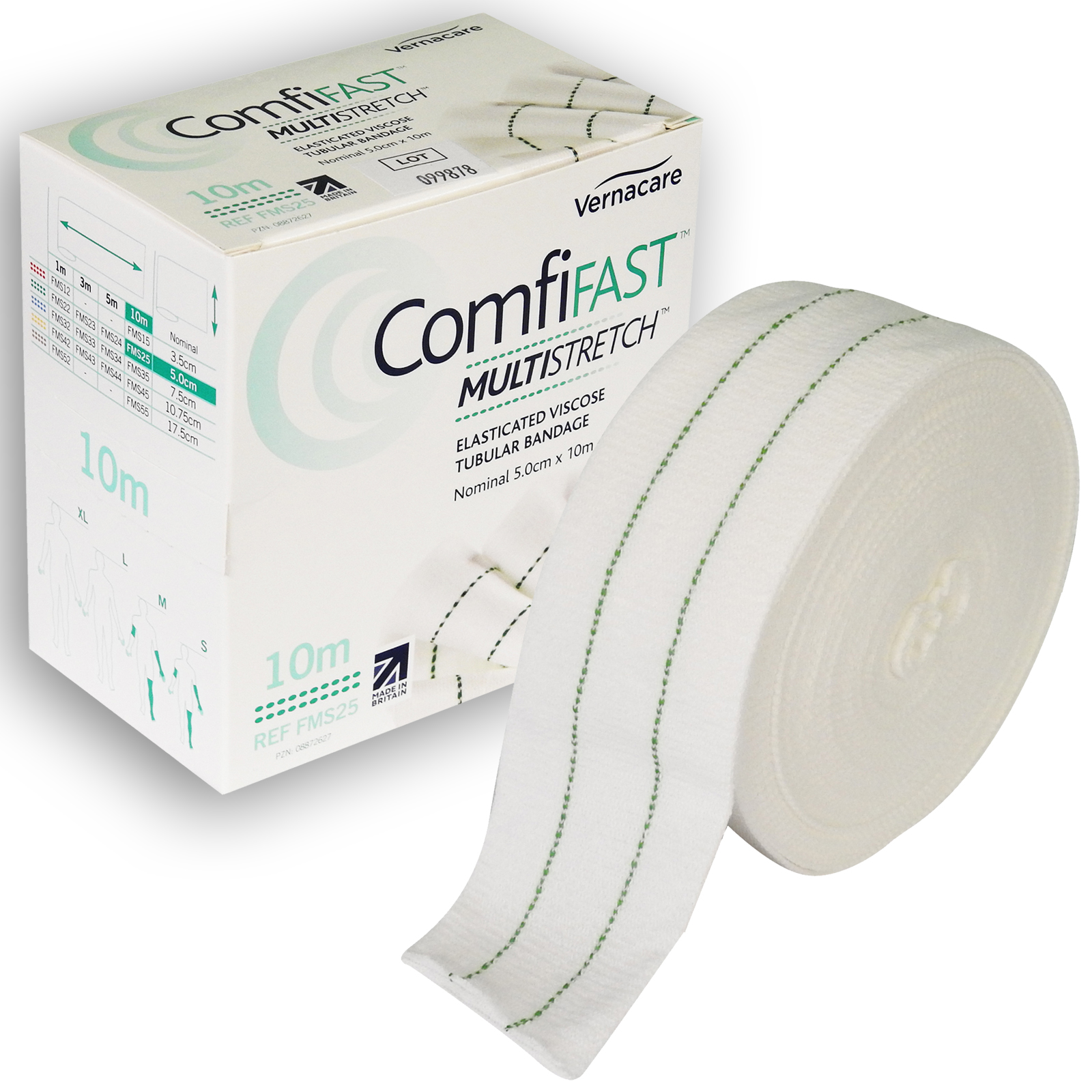 Comfifast Multi-Stretch Elasticated Viscose Tubular Bandage, 5 Sizes ...