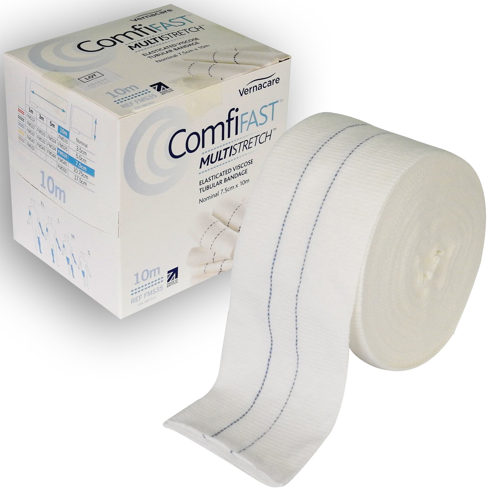Comfifast Multi-Stretch Elasticated Tubular Bandage, Large Limbs Blue ...