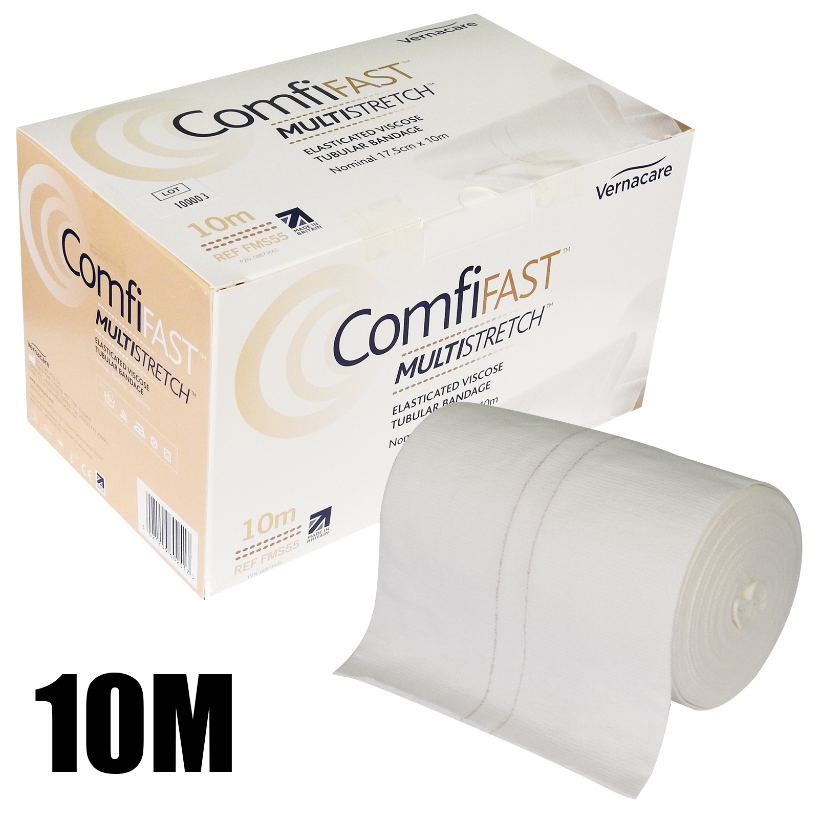 10m Comfifast Beige Line Large Limb Elasticated Viscose Tubular Bandage ...