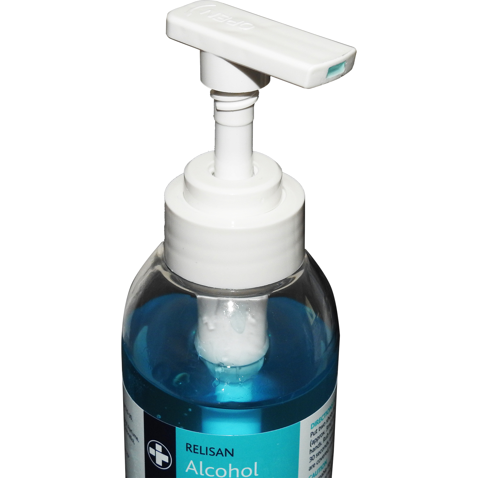 Relisan 70% Alcohol Hand Sanitizer Gel Rub Premium Lockable Pump Bottle ...