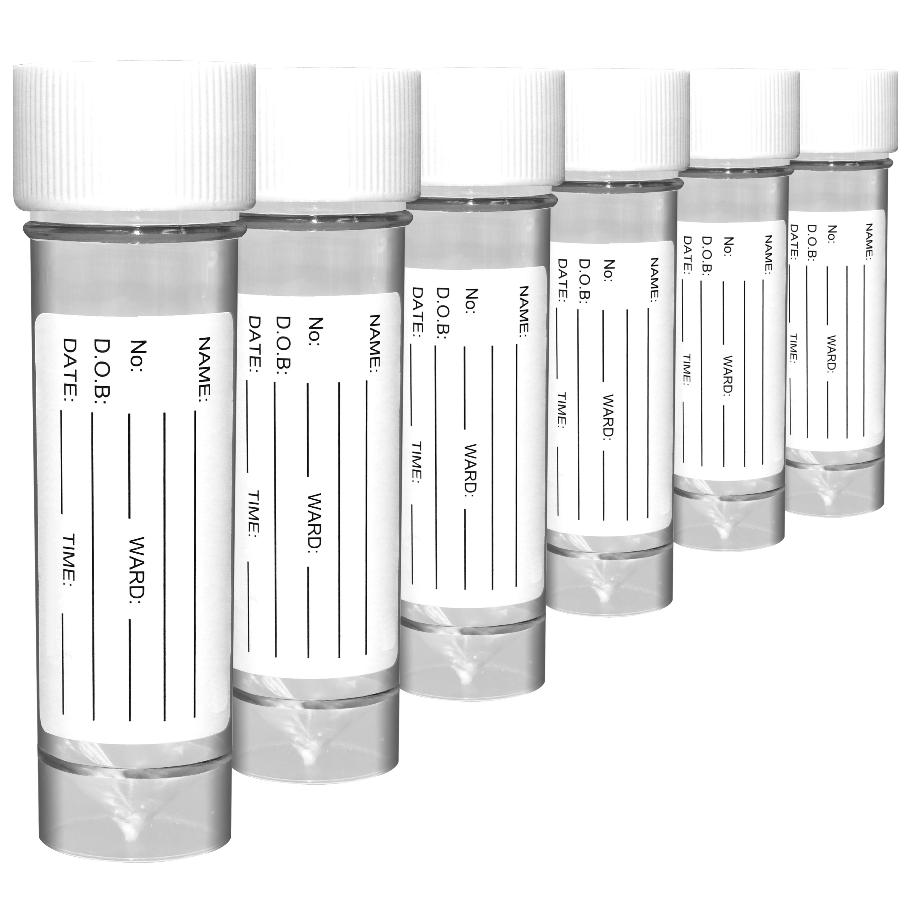 RE-GEN Plastic Screw Top Labelled Specimen Sample Container Pots 6-Pack ...