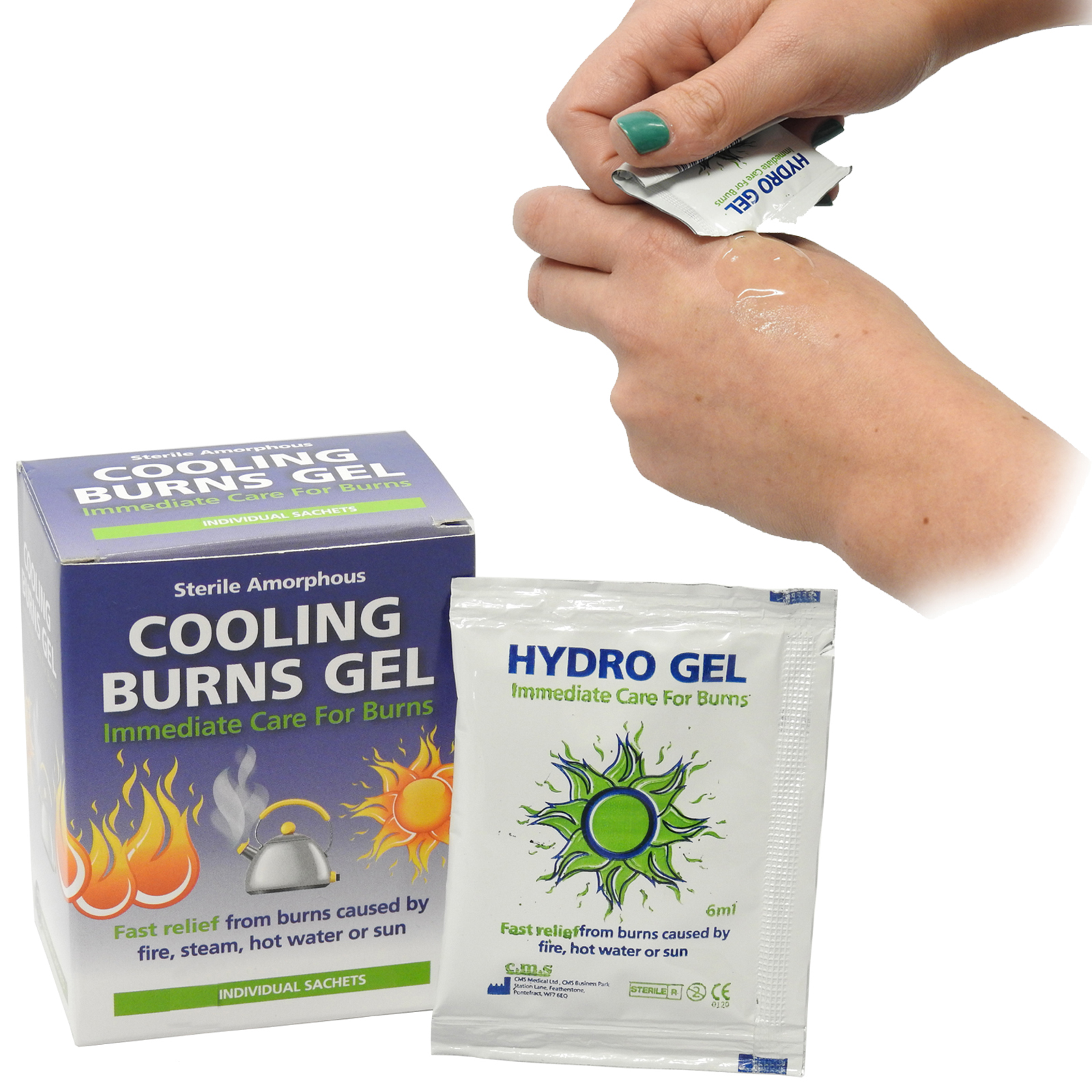 Cms Hydro Gel Burns Scalds Fire Blott Sachets 6ml Kitchen First Aid Twin Pack 8438540043065 Ebay