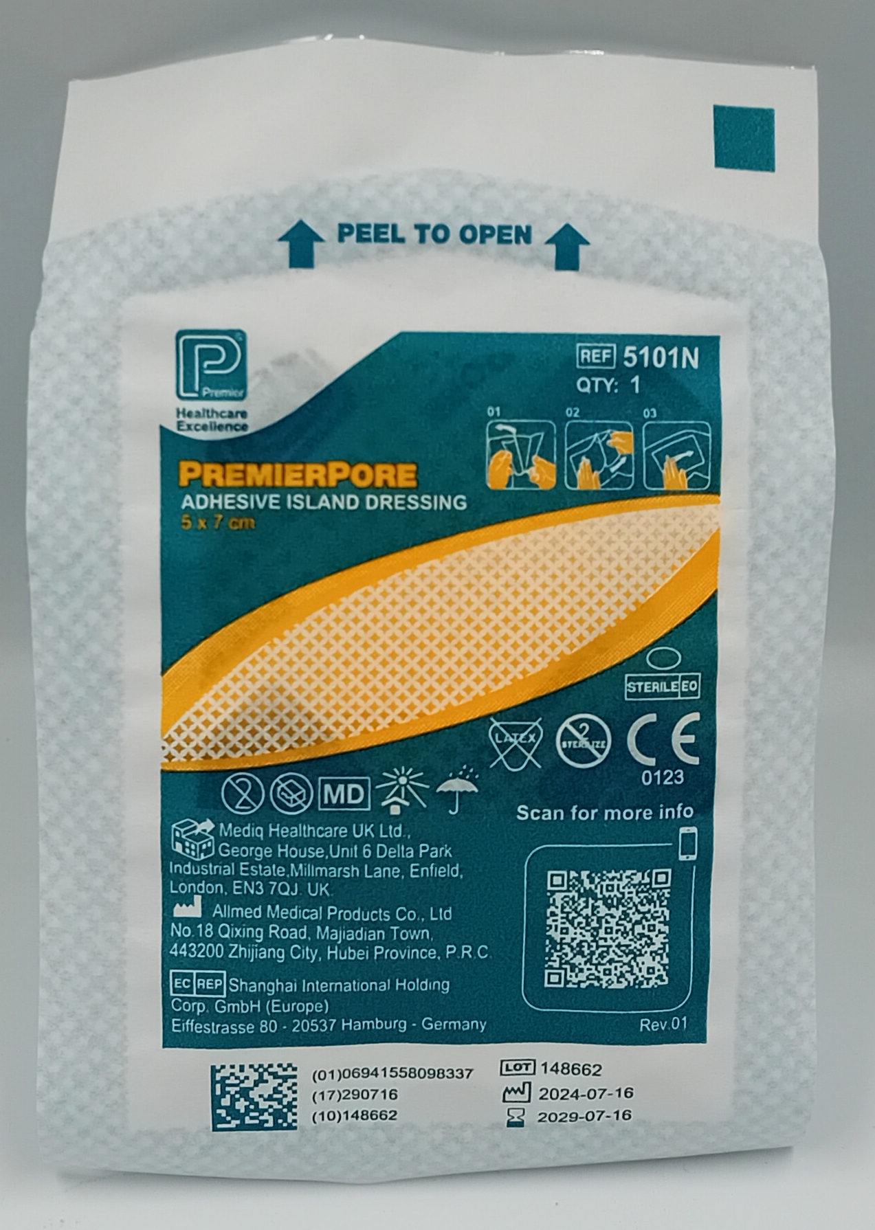 Premierpore Adhesive Island Dressings – All Sizes Available (Packs of ...